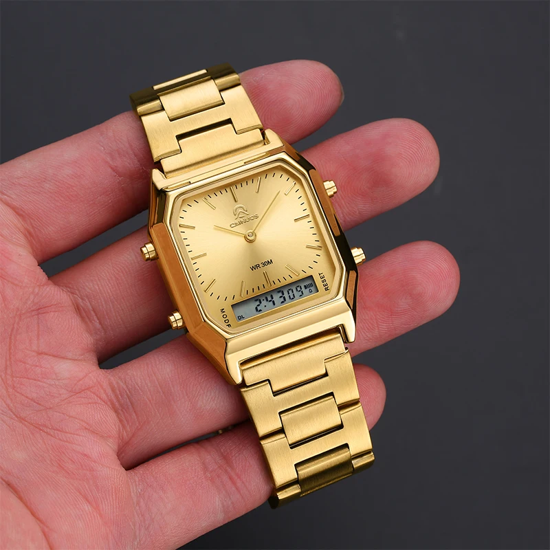 CAINUOS Fashion Casual Watch Men Digital Dual Time Sports Chronograph ...