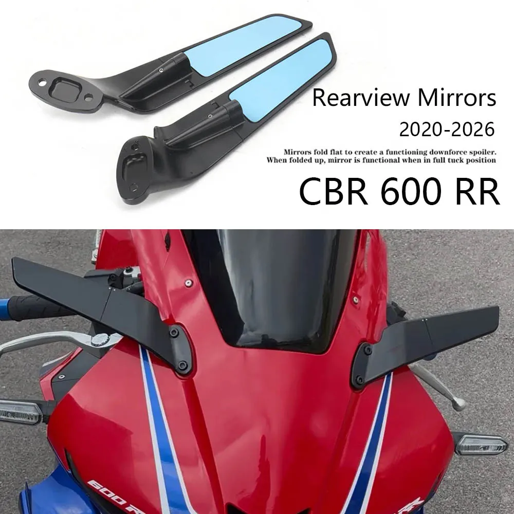 For Honda CBR600RR CBR 600RR 2020-2026 Mirrors Sports Winglets Mirror ...