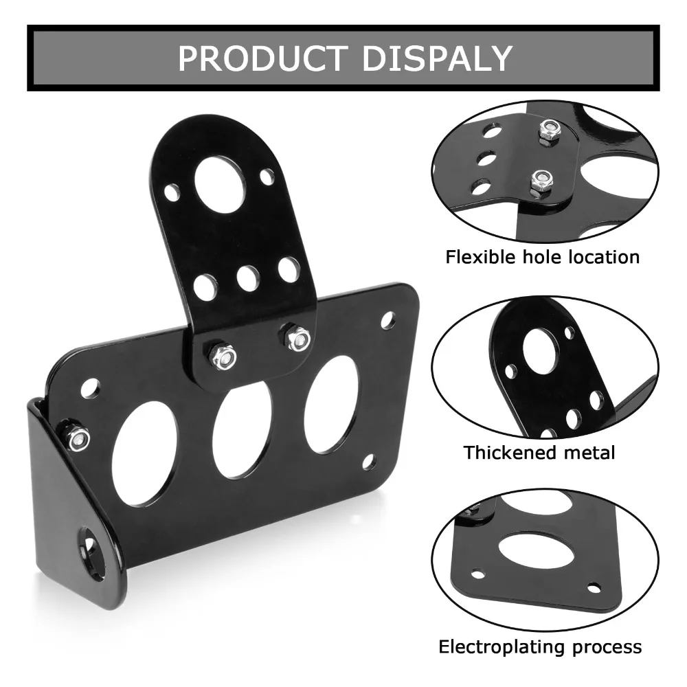Motorcycle Accessory 3/4" Side Mount License Plate Bracket For Harley ...
