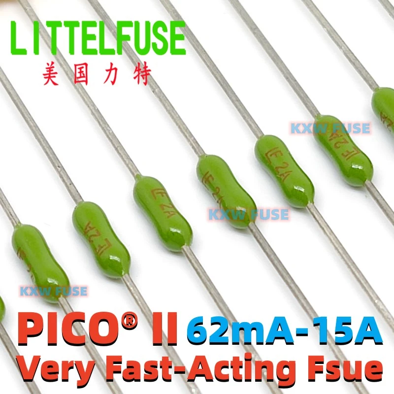 10Pcs 2.4*7mm Littelfuse 62mA 125mA 250mA 500mA 1A 2A 3A 4A 5A 7A 10A ...