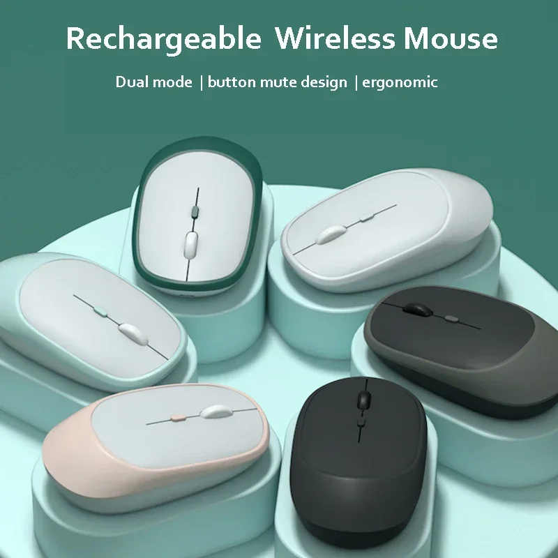 Wireless Mouse Rechargeable Blueteeth-Compatible 2.4G with USB, 3Level ...