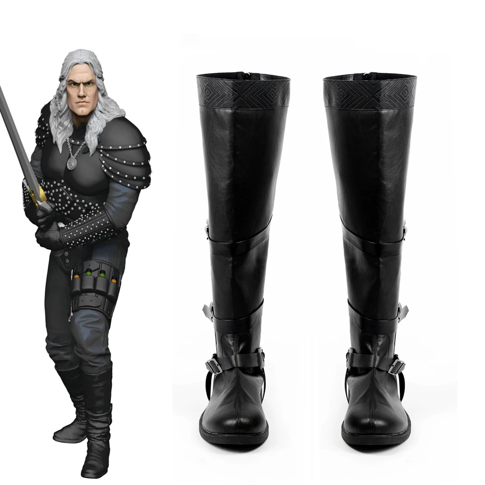 TV-Series-Season-3-Geralt-Cosplay-of-Rivia-Boots-Men-s-Black-Leather ...