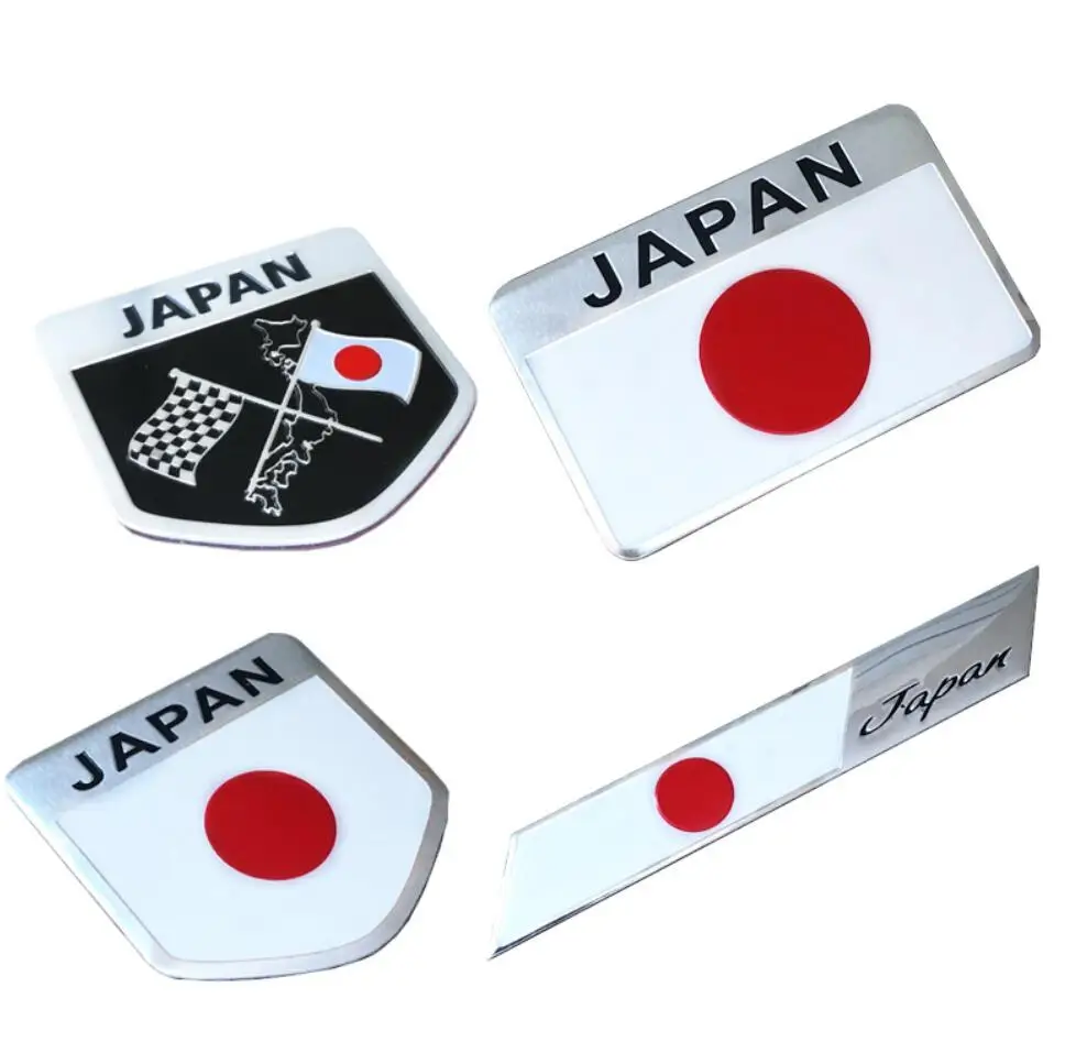 Car Styling 3d Metal Japanese Flag Emblem Badge Logo Japan Sticker ...