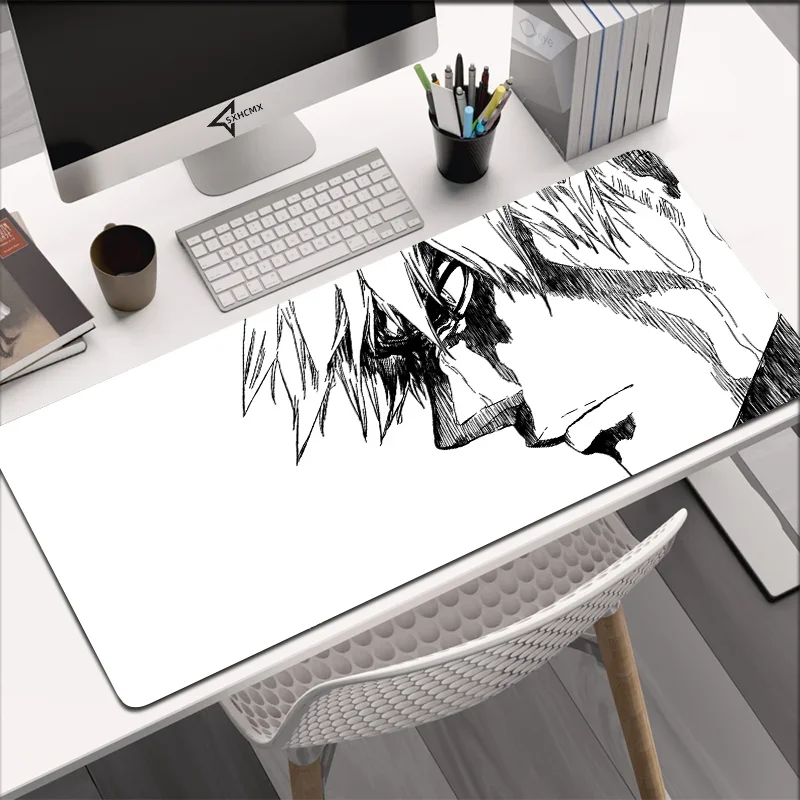 White Mouse Pad Anime Large Mousepad Bleach Manga Panel Laptop Office ...