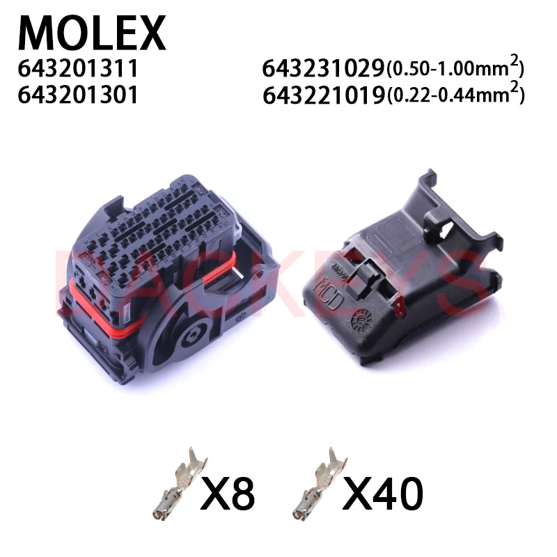 1 Juego de Conectores Automotrices Molex ECU de 48 Pines 64320-1311 ...