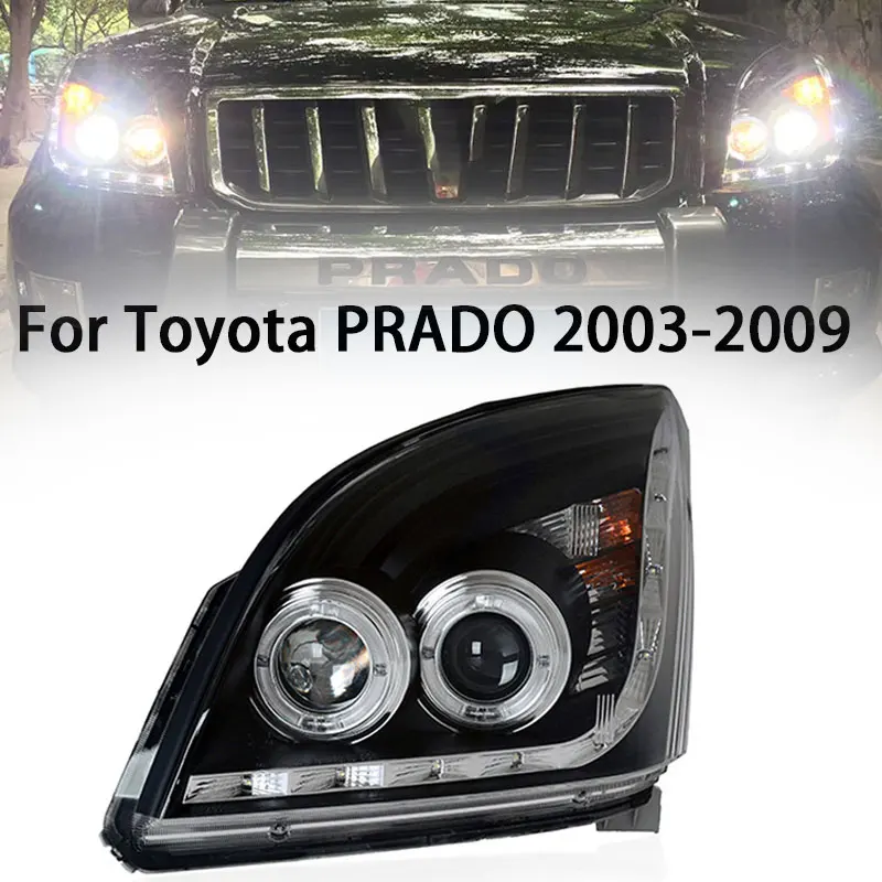 Carro-LED-Head-Lamp-para-Toyota-Prado-FJ120-Lente-do-Projetor-do-Farol ...