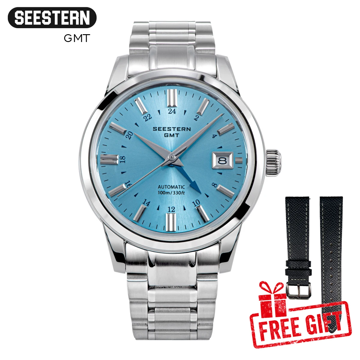 SEESTERN-Men-s-Automatic-Mechanical-Wristwatch-NH34-GMT-Movement-10bar ...