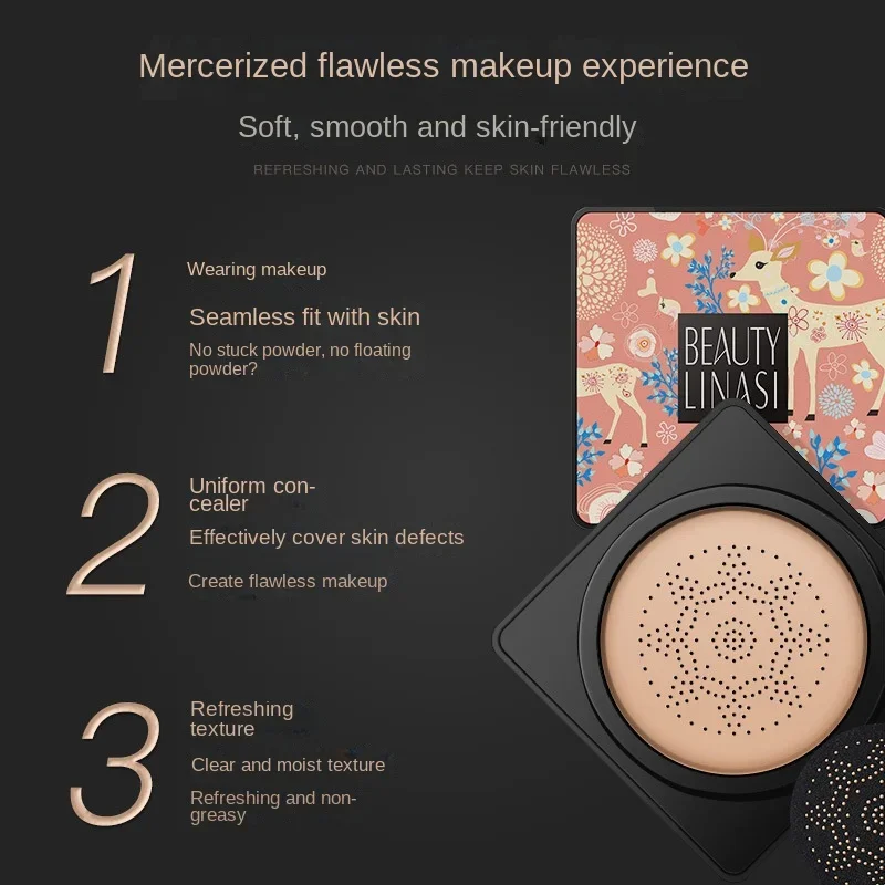 VENZEN-BB-Air-Cushion-CC-Cream-Foundation-Concealer-Mushroom-Head ...