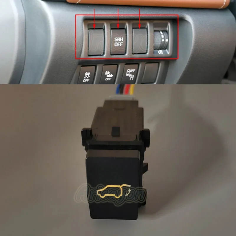 Yellow-and-Green-Light-Car-Rear-Trunk-Button-Switch-with-Connecting ...