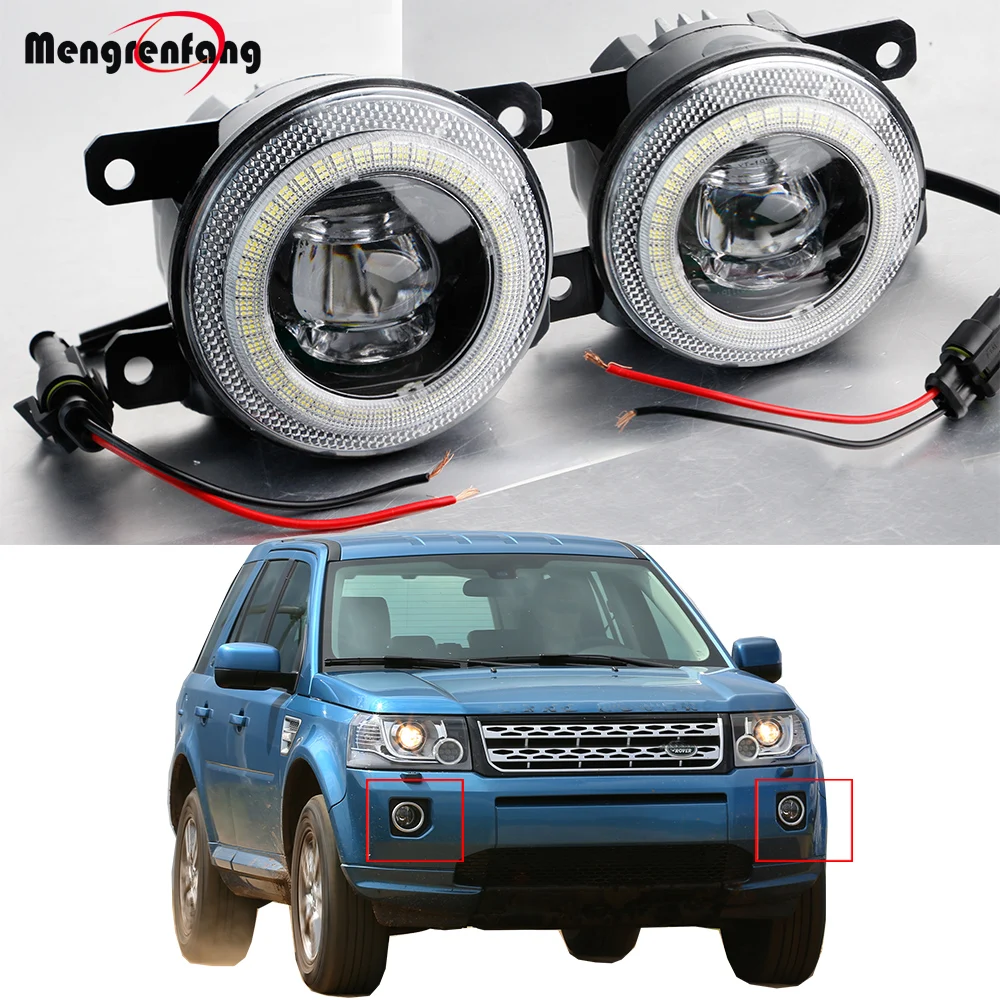 2IN1-30W-LED-Fog-Light-Angel-Eye-DRL-For-Land-Rover-Freelander-2-LR2-FA ...