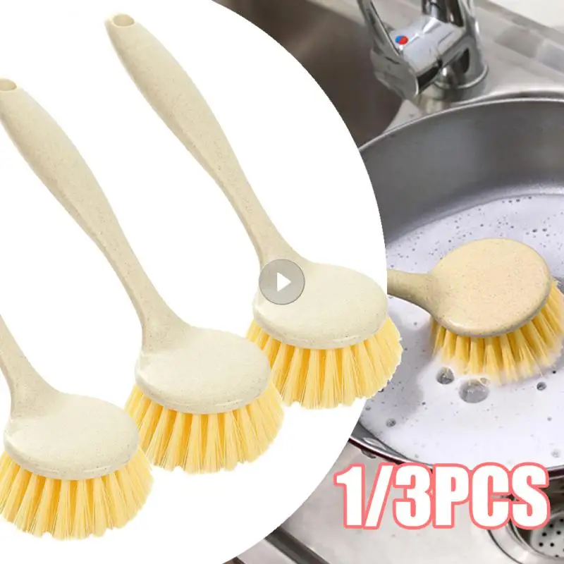 3-1pcs-Kitchen-Cleaning-Brush-Long-Handle-Pan-Pot-Brush-Multifunctional ...