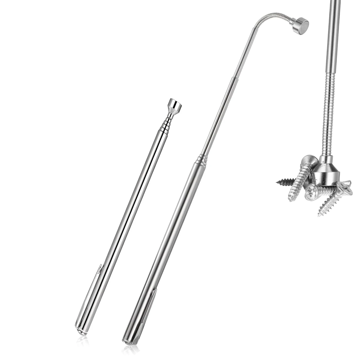 Telescoping Magnetic Pick up Tool Grabbers Reacher Tools with Pocket ...