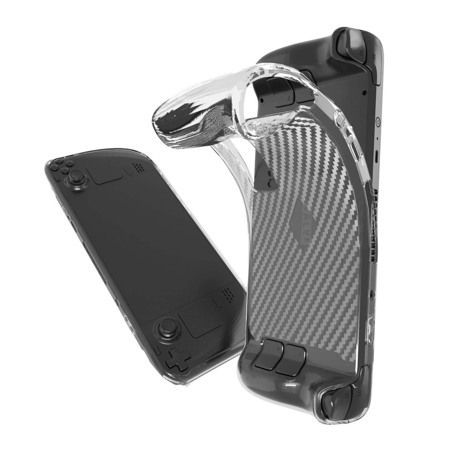 Upgraded Clear Protective Case For Steam Deck Soft Tpu Cover Protector ...