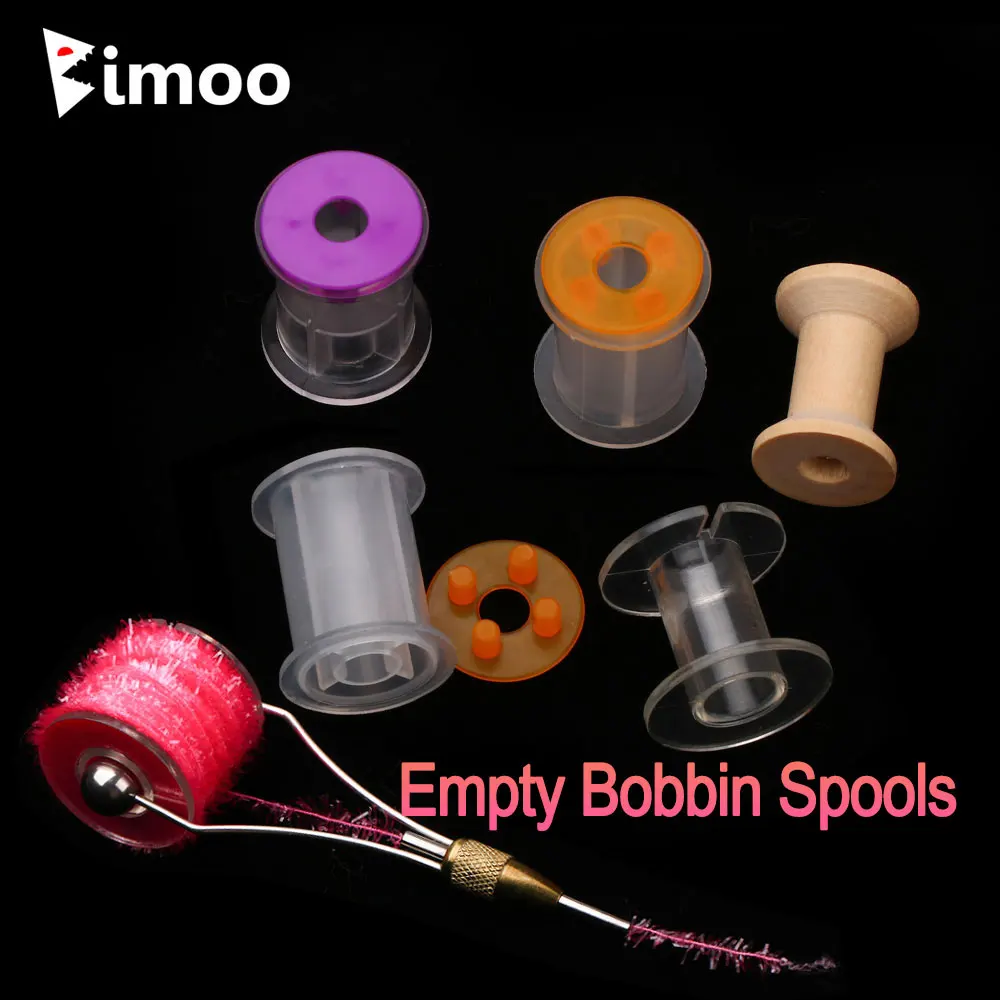Bimoo-4pcs-Fly-Tying-Empty-Standard-Bobbin-Spools-Thread-Spool-W-Buckle ...