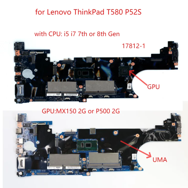 17812-1-Motherboard-for-Lenovo-ThinkPad-T580-P52S-laptop-motherboard ...