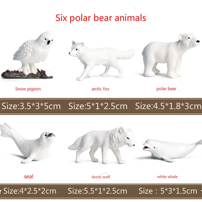 Action-Toys-Figure-Mini-Arctic-Animal-6PCS-Set-PVC-White-Whale-Polar ...