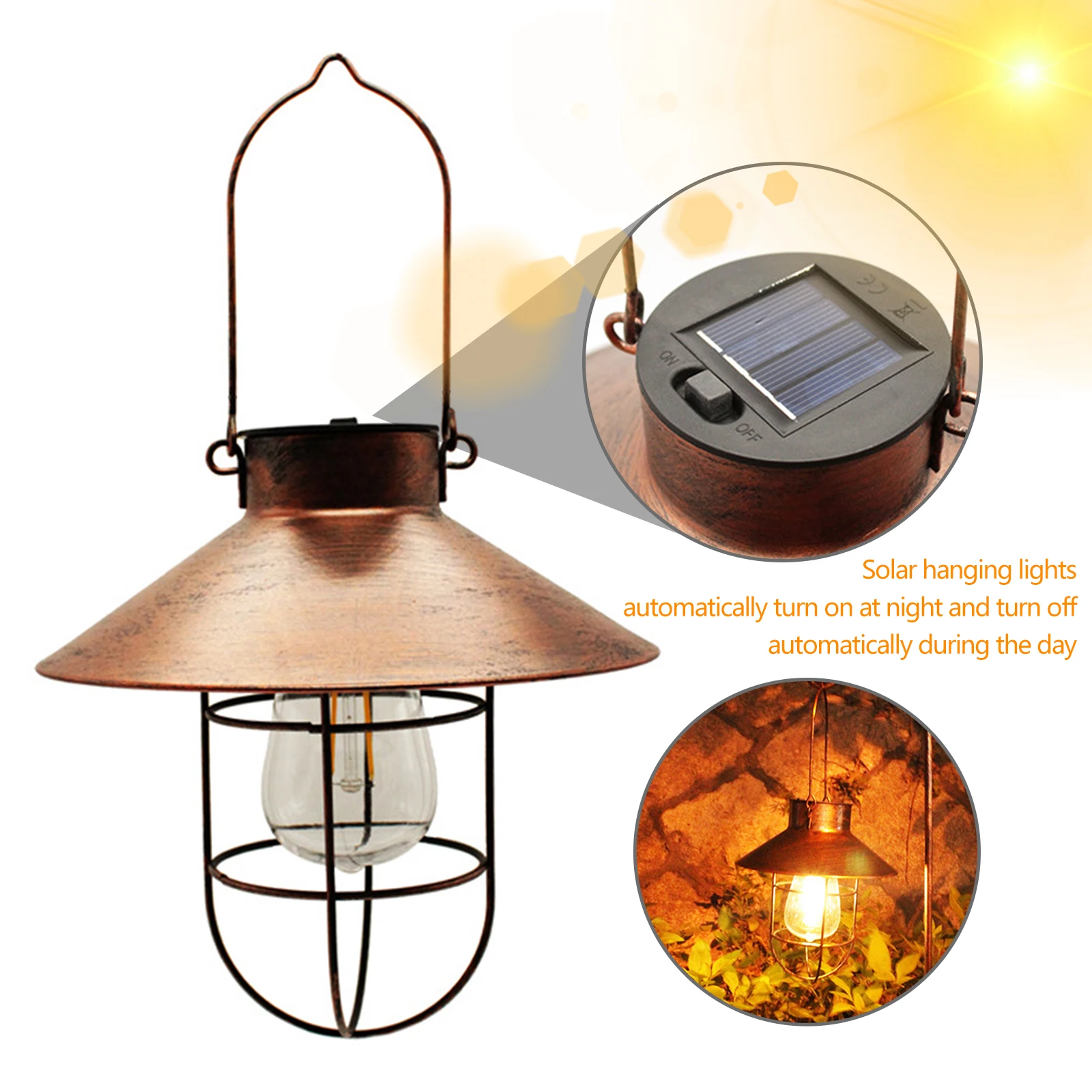 Solar-Lantern-Lamp-Outdoor-Waterproof-Vintage-Metal-Lights-with ...