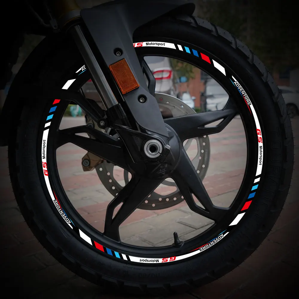 Motorcycle Wheel Stickers Racing Rim Strips Decals Accessories FOR BMW ...