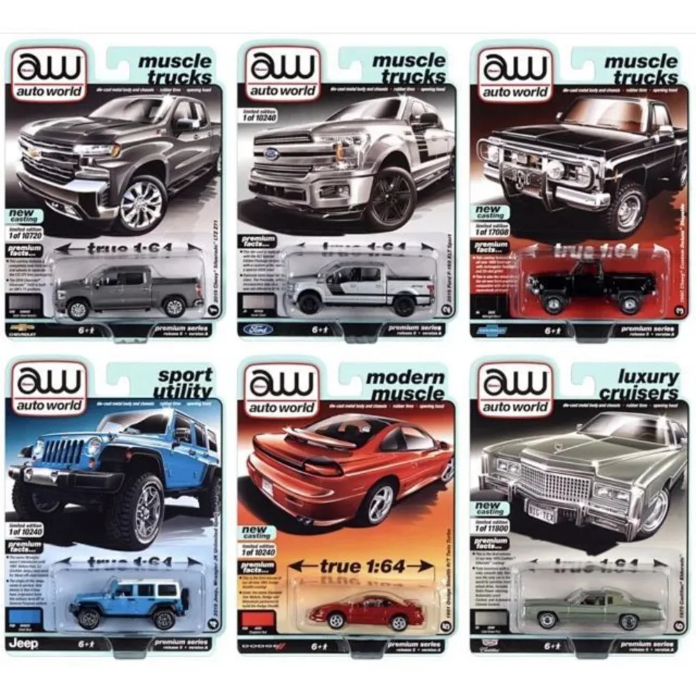 1-64-Scale-Autoworld-JL-M2-Machines-Green-Light-Cars-Models-Alloy ...