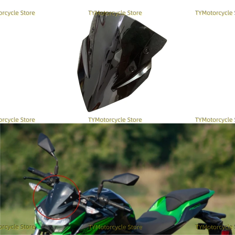 Motorcycle-Screen-Windshield-WindScreen-Fit-for-KAWASAKI-Z400-2018-2019 ...