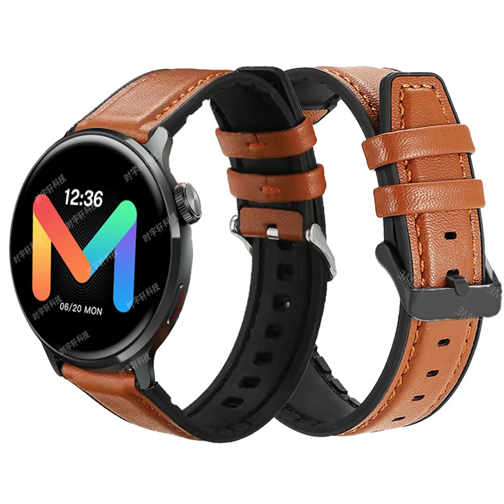 20mm 22mm Leather Silicone Band For Mibro Watch Lite2 Sport Bracelet ...