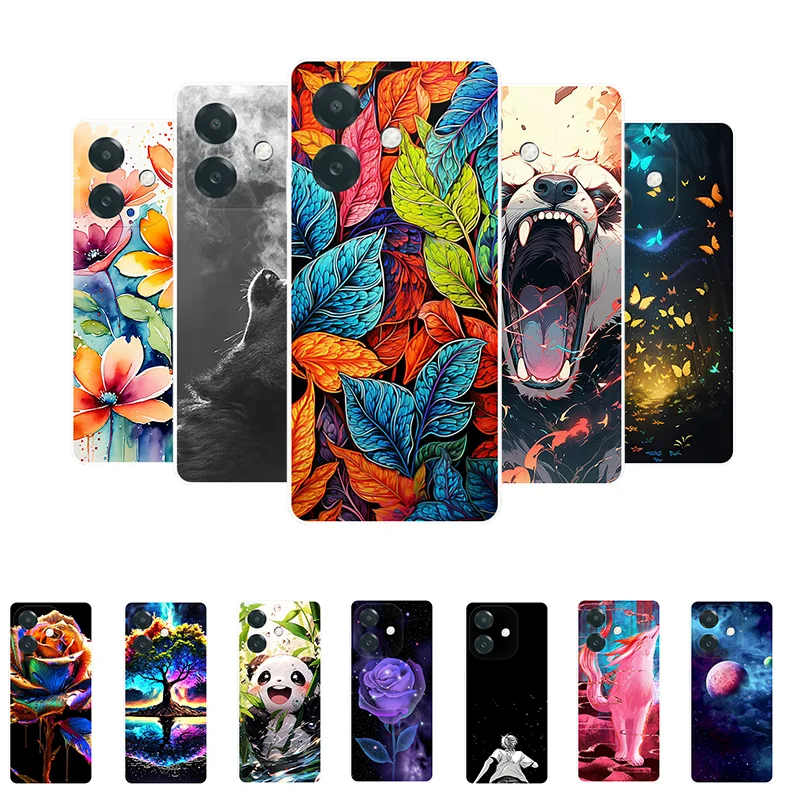 Para-OPPO-A40-4G-Funda-A-40M-Hojas-Panda-Funda-de-silicona-suave-para ...