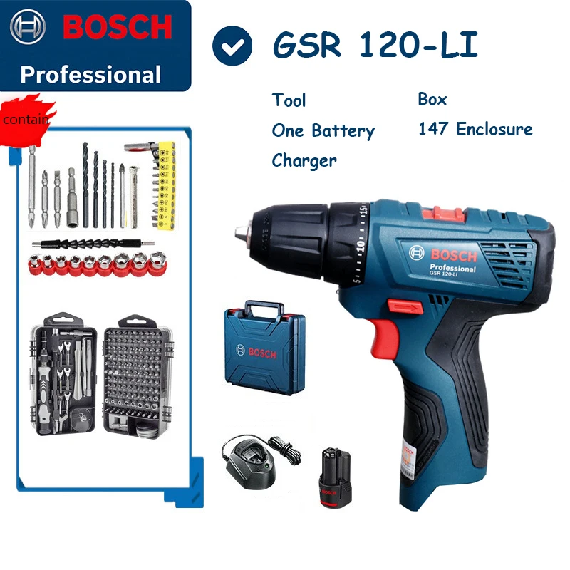 Bosch-GSR-120-LI-12V-Lithium-Electric-Drill-Rechargeable-Cordless ...