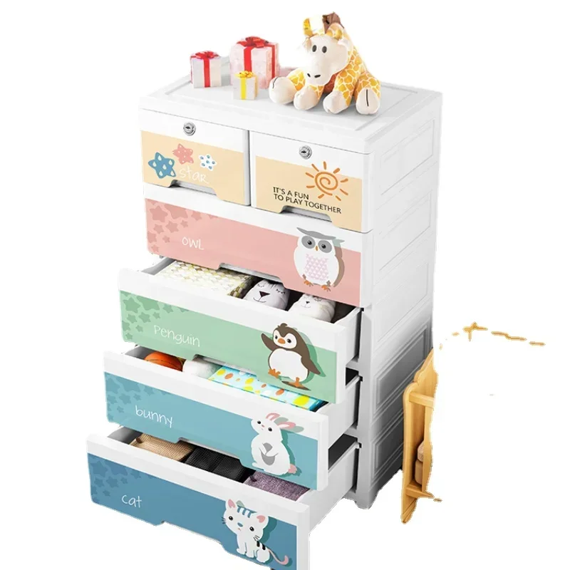 Cartoon-Organizer-Drawer-Plastic-Cabinet-Organizer-with-Wheels ...