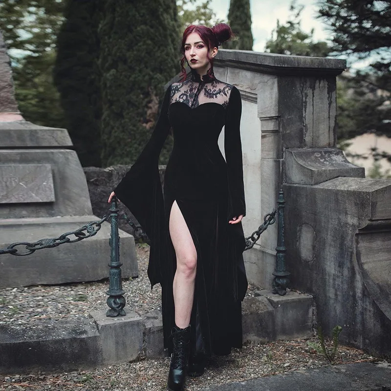 Long Black Gothic Dresses