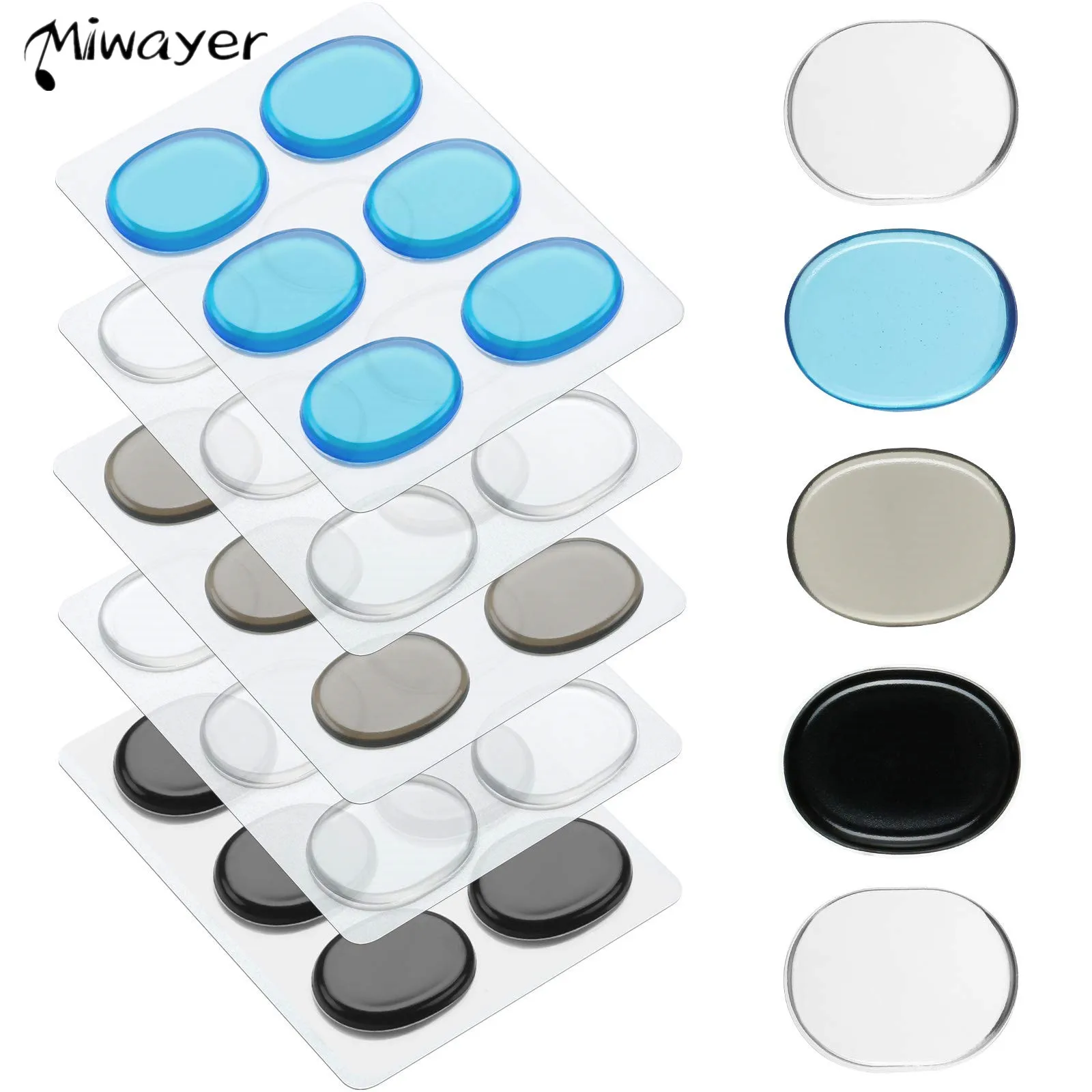 Miwayer 30 Pieces Drum Dampeners Moon Gels Silicone Gel Pads Soft Drum ...