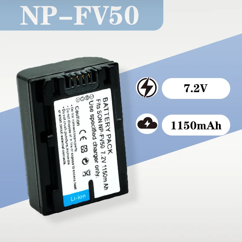 FV50 بطارية 7.2 فولت 1150 مللي أمبير استبدال لسوني NP-FV50 HDR-CX150E ...