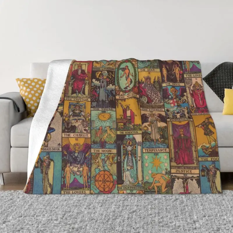 The-Major-Arcana-Of-Tarot-Ultra-Soft-Fleece-Patchwork-Throw-Blanket ...