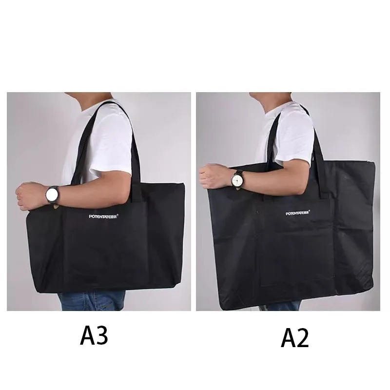 Portable Large Capacity Waterproof Canvas Art Bag A2 A3 Drawing Folder ...