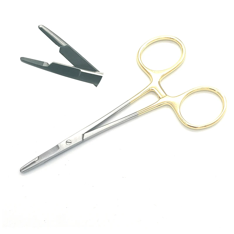 Plastic Surgery Needle Holder 12.5cm Golden Color Handle Needle Clamp ...
