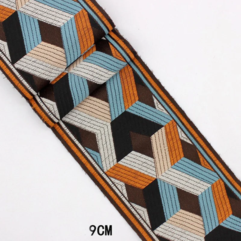 1 Meter 9CM 3.5CM Geometric Jacquard Ribbons Trim Decoration For Pet ...