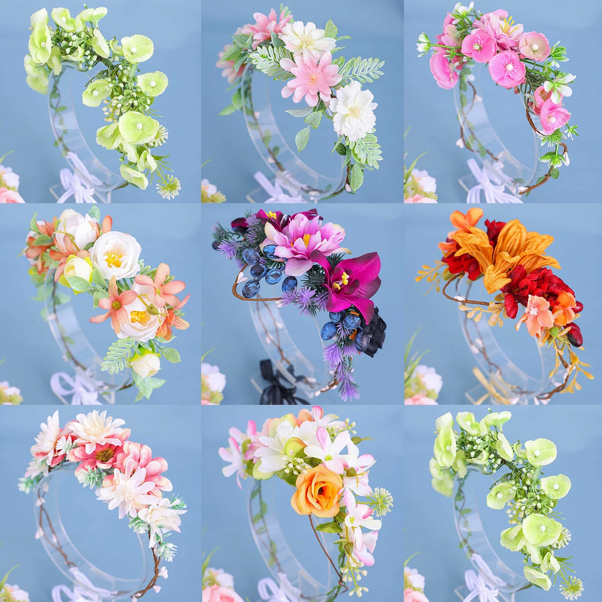 Fashion Flowers Handmade Headbands For Bride Women Leaves Hairbands ...