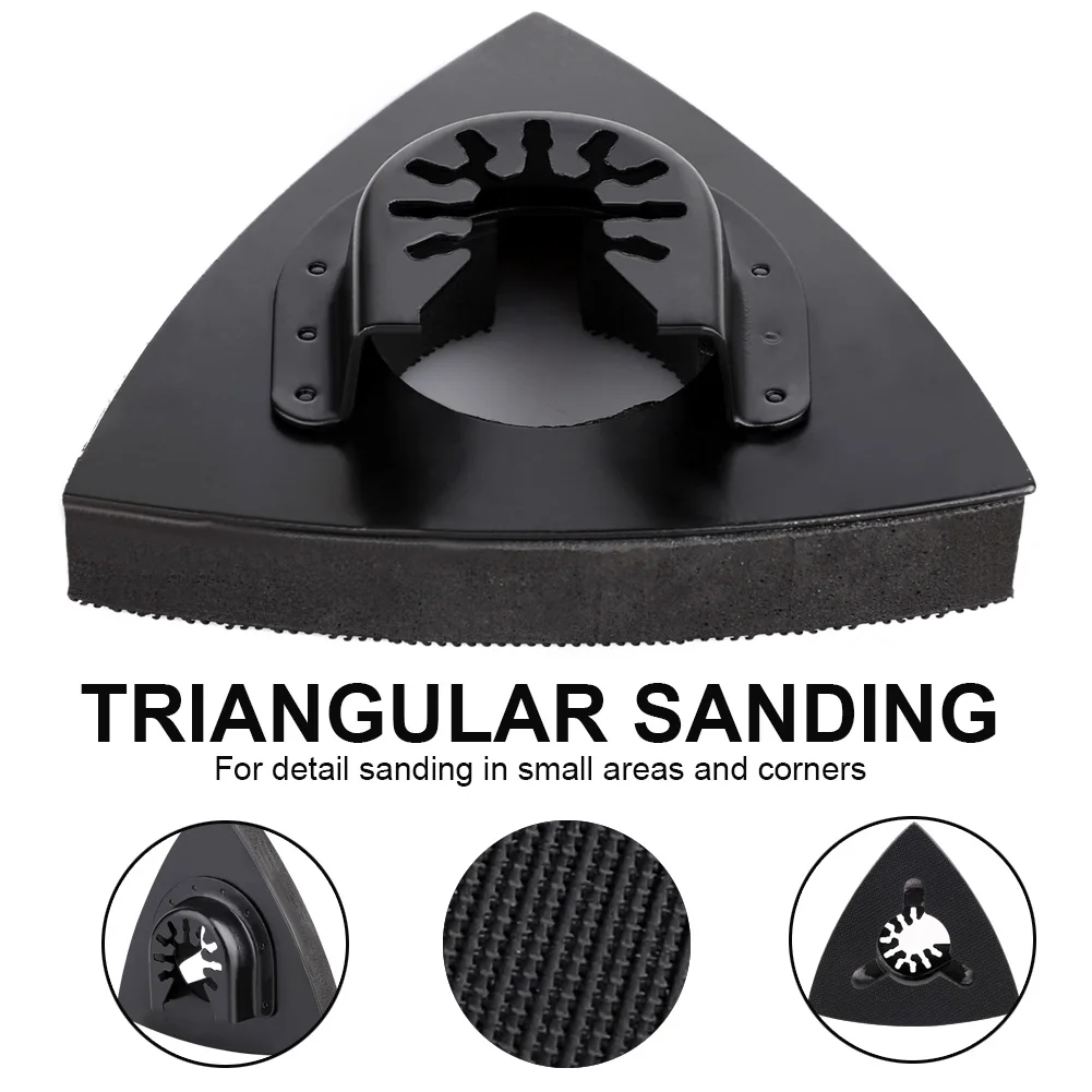 80mm-Stainless-Steel-Triangle-Sand-Tray-Shaped-Quick-Release-Polishing ...