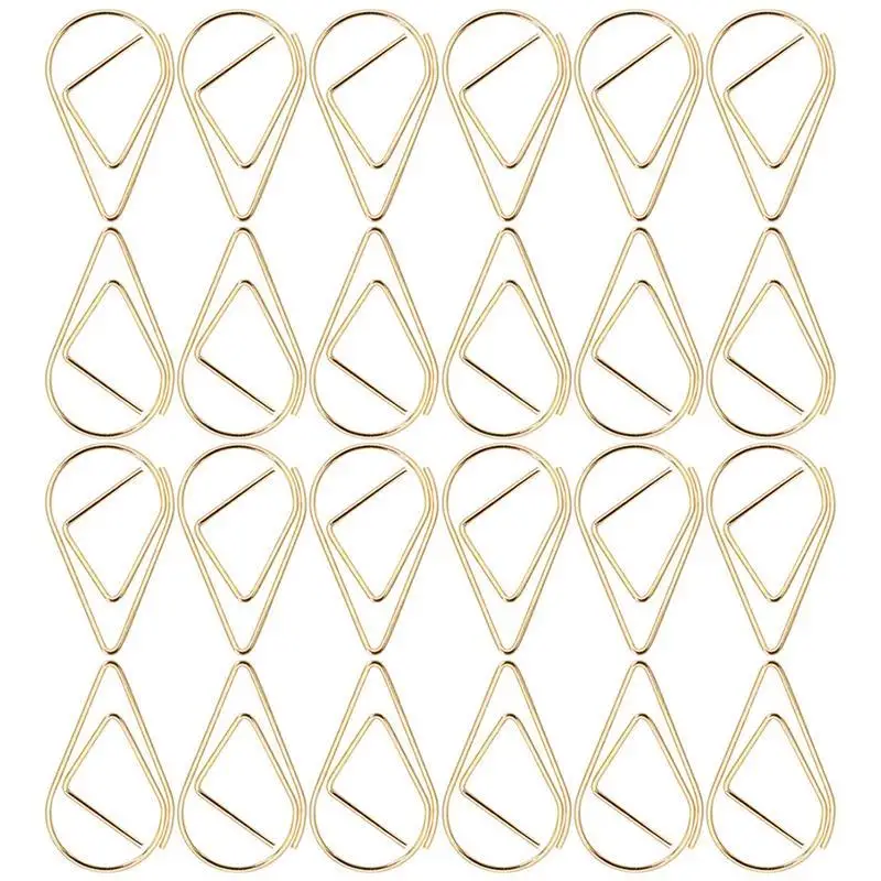 100pcs-Office-Paperclips-Paper-Clips-Drop-Shaped-File-Paper-Clips ...