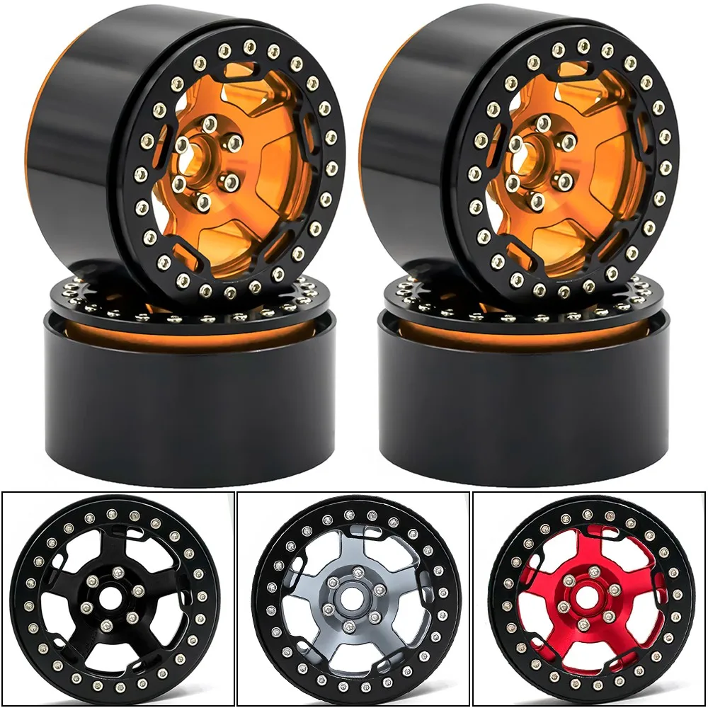 2.2 Inch Metal Wheel Hub 4pcs Tires For 1/8 1/10 Traxxas Trx6 Axial Scx10 Crawler Rc Car ...