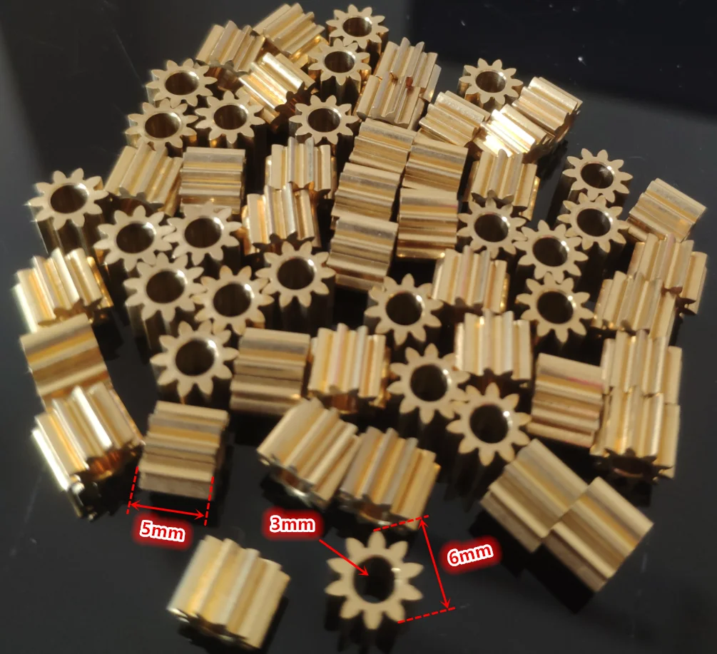 10pcs, Od 6mm 0.5modulus 10teeth 0.5m 10t Copper Gear~ - Gear - AliExpress