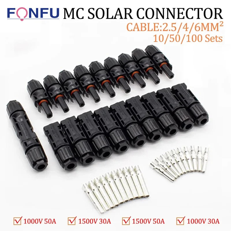 10-50-100Sets-Solar-Connector-MC-Male-Female-30A-50A-Solar-Panel ...