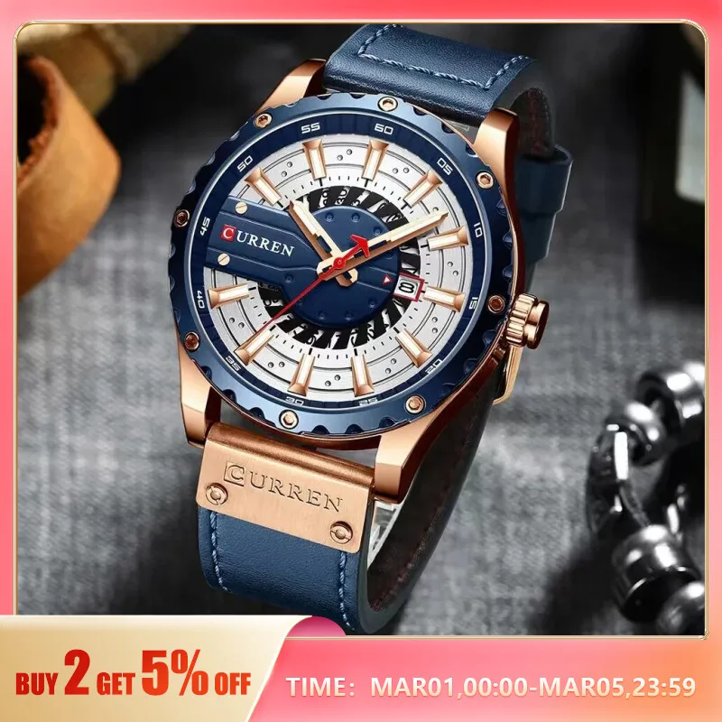 Curren-men-s-Watches-Sports-Quartz-All-Steel-Water-Resistant ...