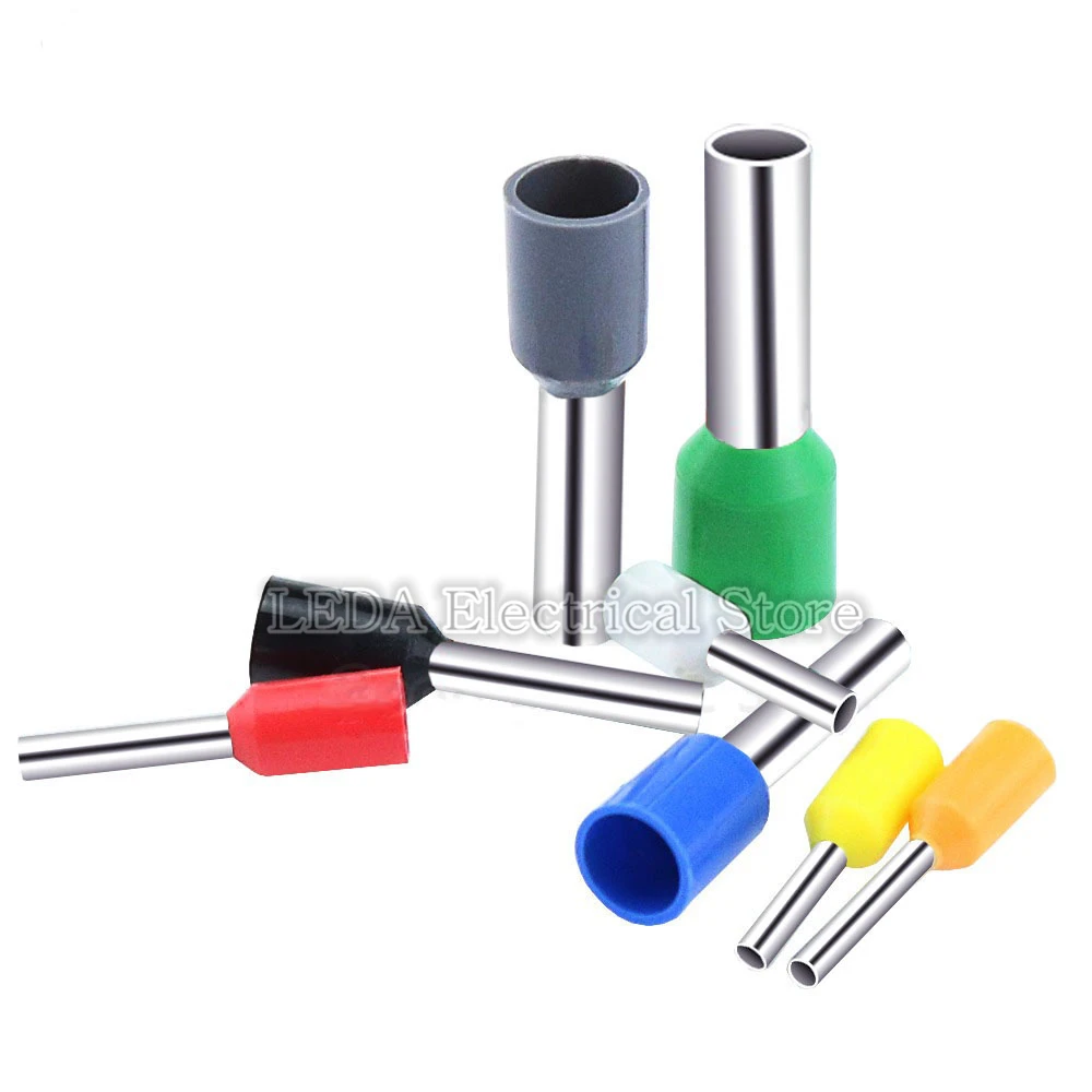 100pcs-E2508-E2510-E2512-E2518-E4009-E4012-Insulated-Ferrules-Terminal ...