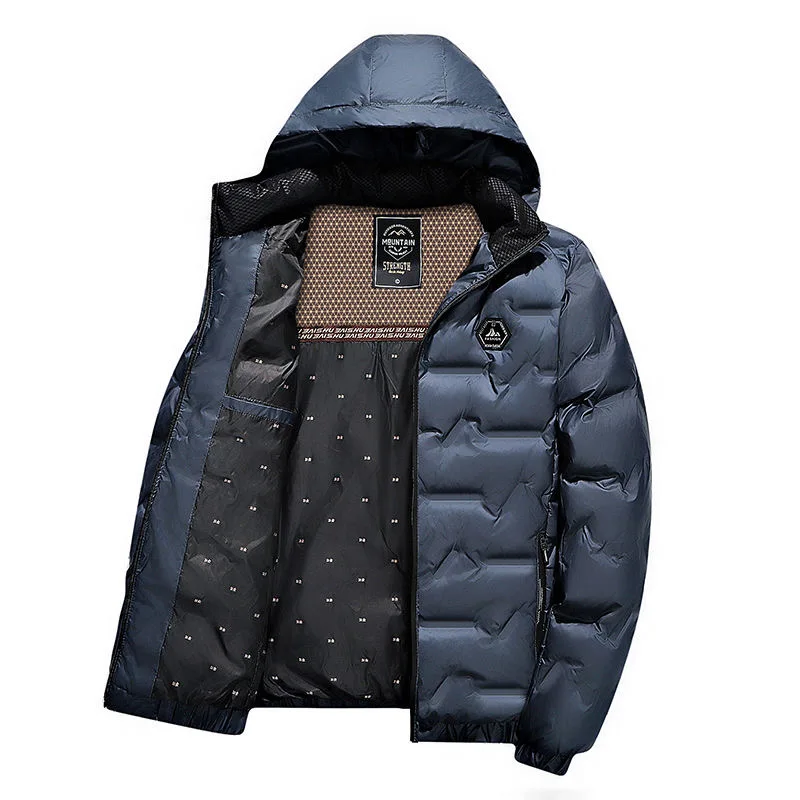 2024 Autumn and Winter Fashion Solid Color Thick Warm Hooded Padded ...