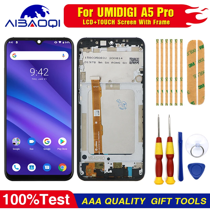 Original-Touch-Screen-LCD-Display-With-Frame-For-Umi-Umidigi-A5-Pro ...