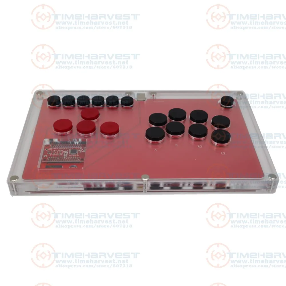 All Buttons Hitbox Style Arcade Game Console Joystick Transparent Fight ...