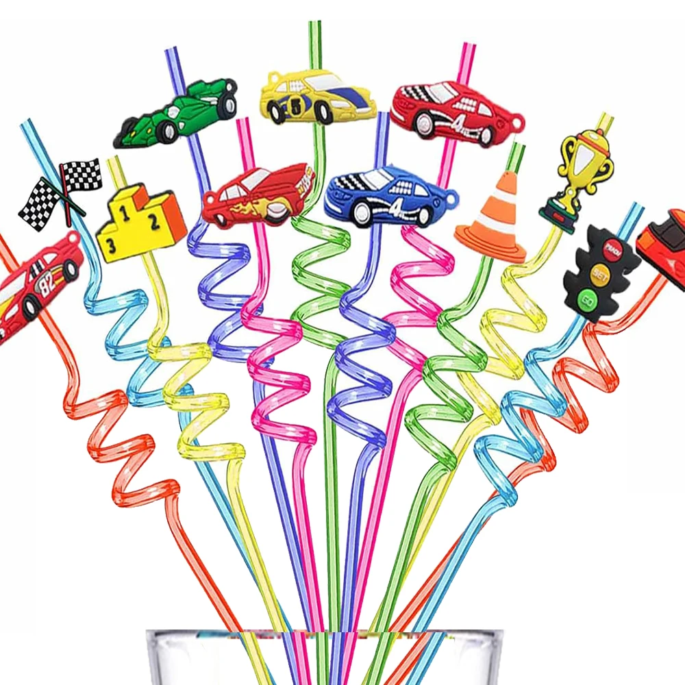 6-12Pcs-Disney-Cars-Straws-Reusable-Drinking-Straws-for-Lightning ...
