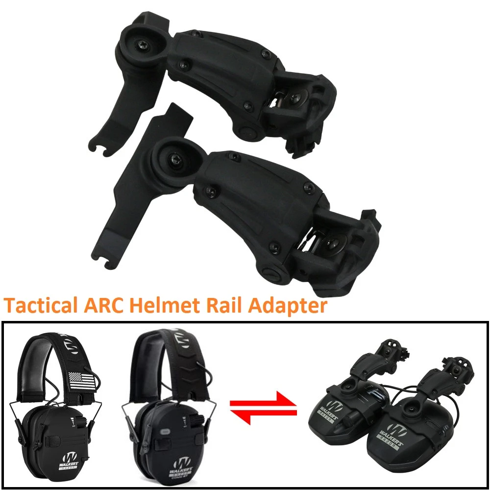 Electronic Earmuffs Tactical Helmet ARC Rail Adapter for Walker's Razor ...