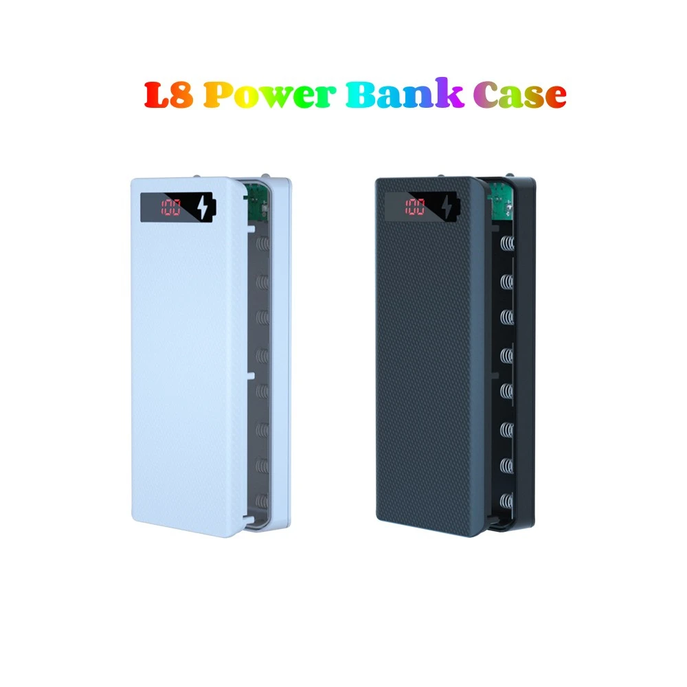 DIY L8 18650 Battery Shell Holder Power Bank Case Dual USB Mobile Phone ...