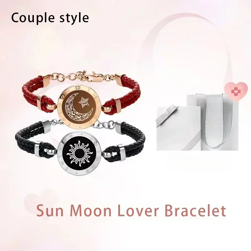Sun-Moon-Couple-bracelets-jewelry-Flash-Vibration-Interactive-Long ...